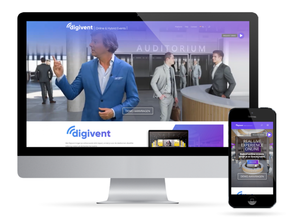 website Digivent - PMS ••• ontwerp